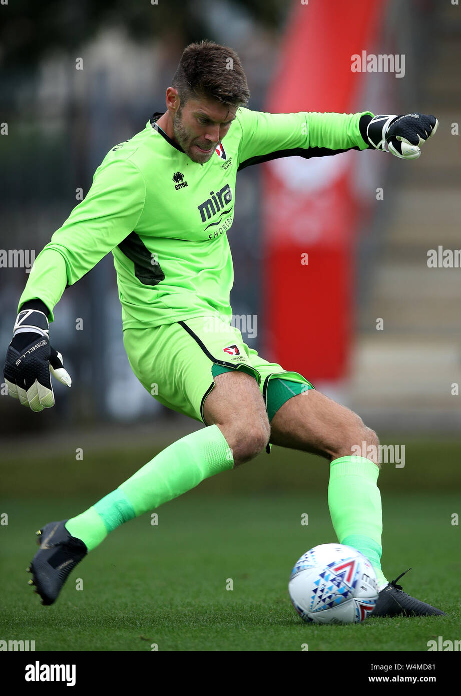 Cheltenham Town goalkeeper Scott Flinders during the pre-season ...