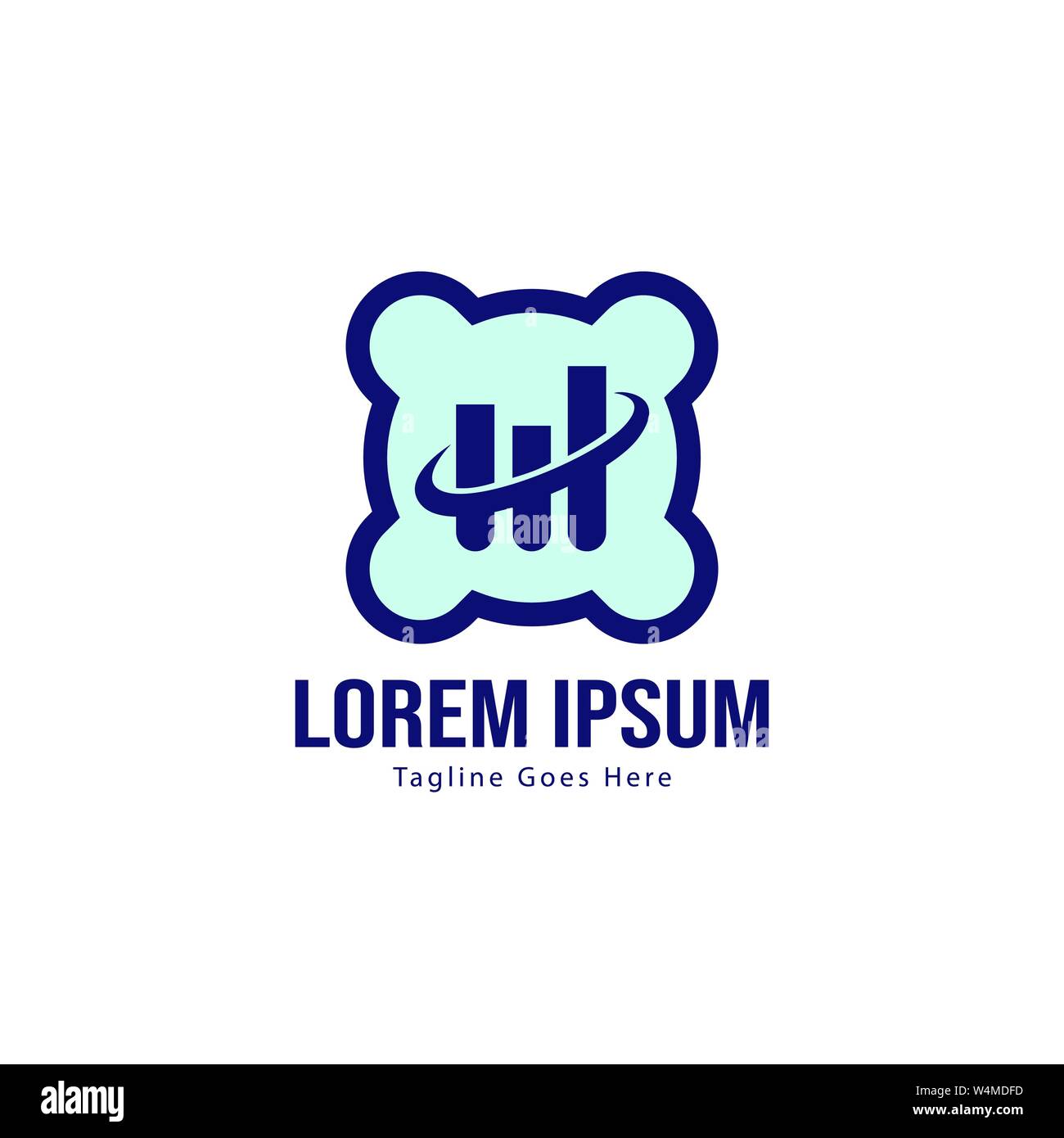 Chart logo template design. Chart logo with modern frame isolated on ...