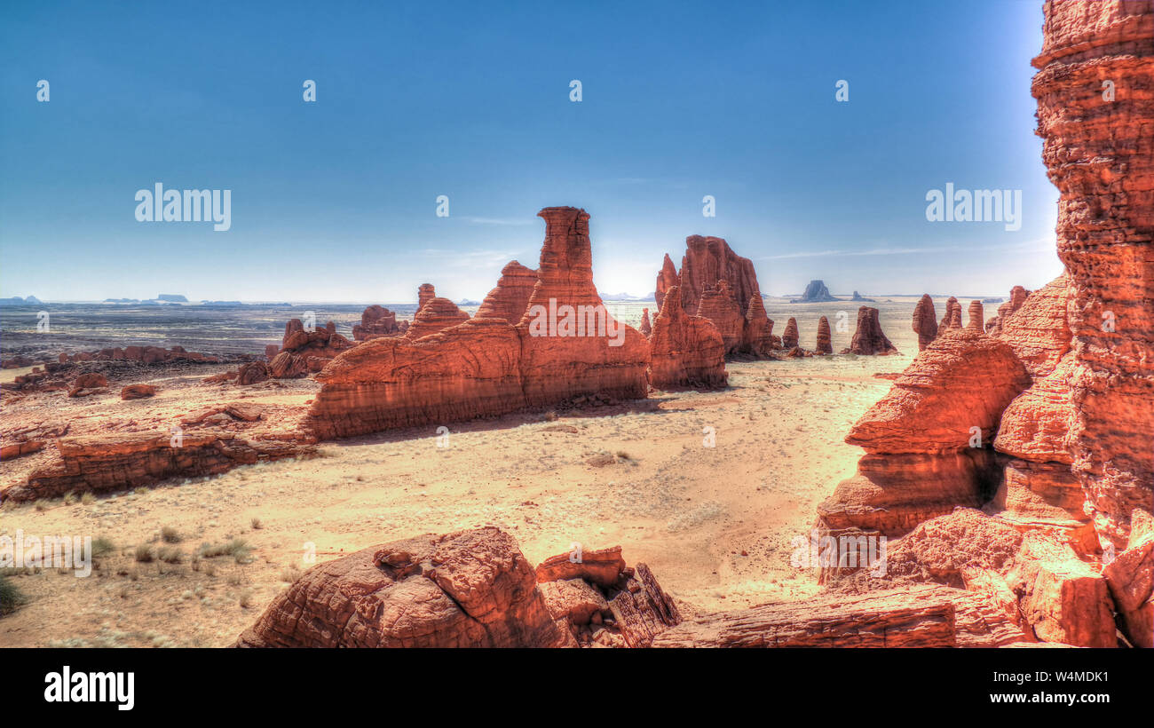 Abstract Rock formation at plateau Ennedi aka stone forest , Chad Stock ...