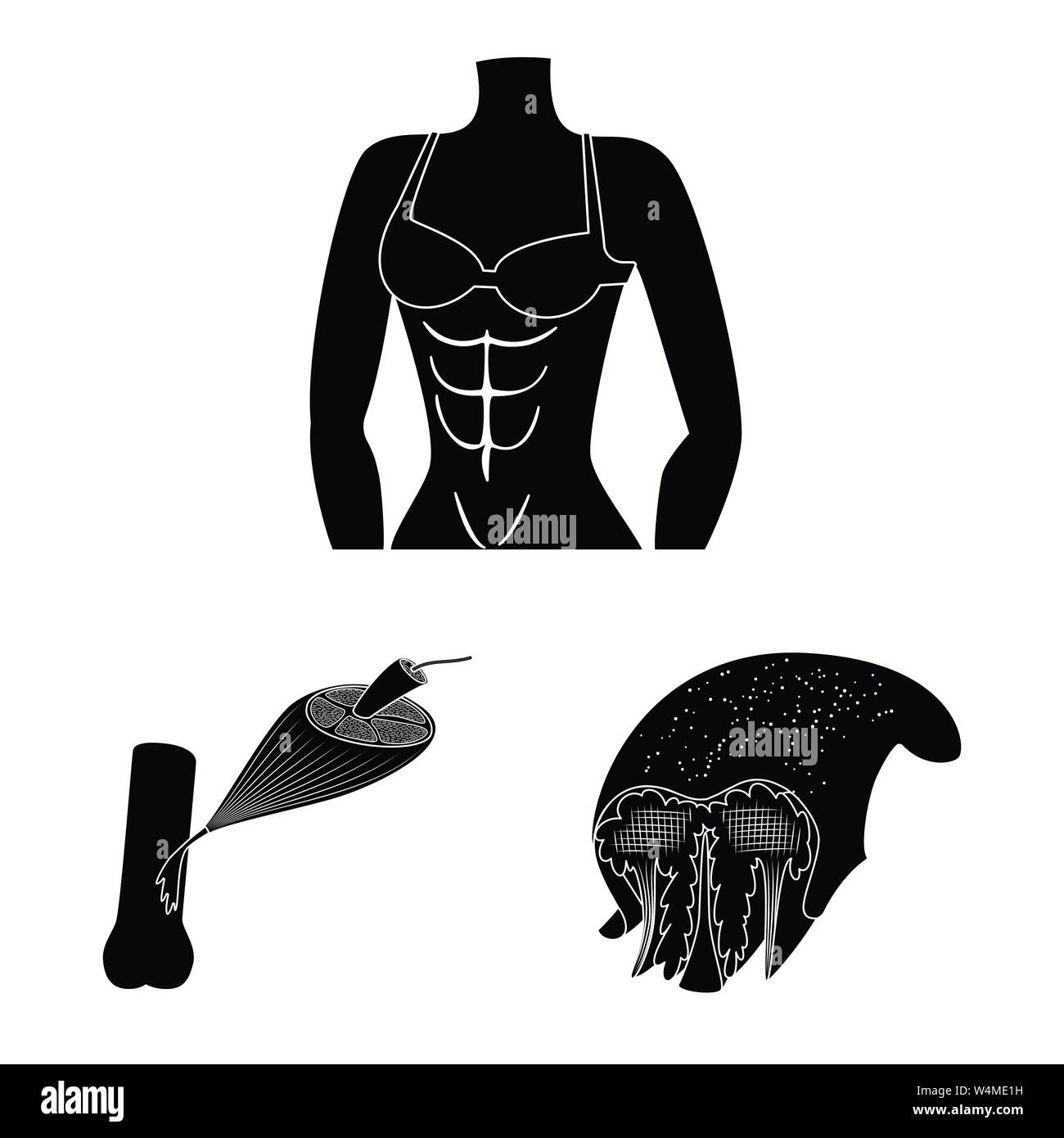 Vector illustration of human and body logo. Collection of human and ...