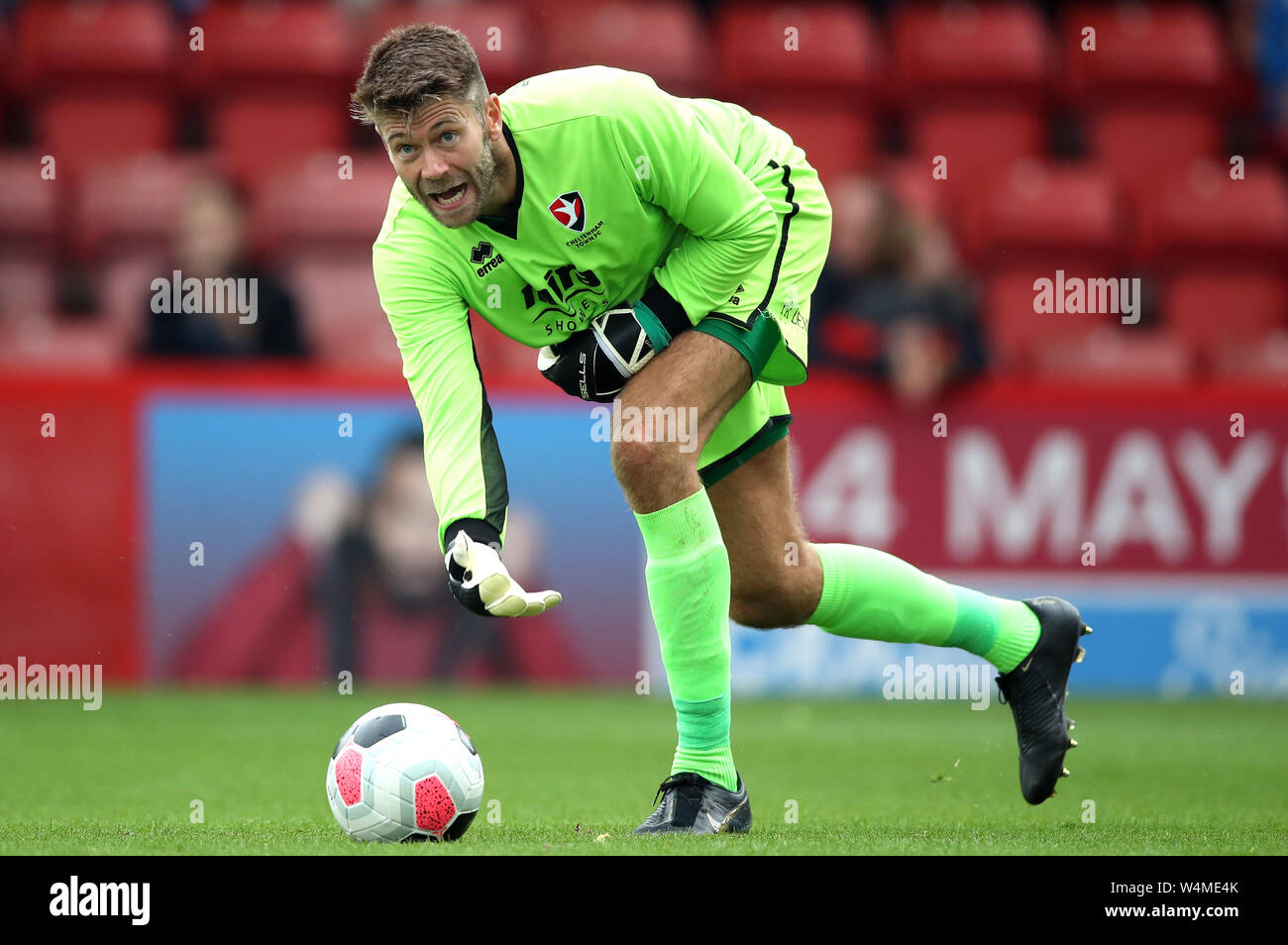 Cheltenham Town goalkeeper Scott Flinders during the pre-season ...