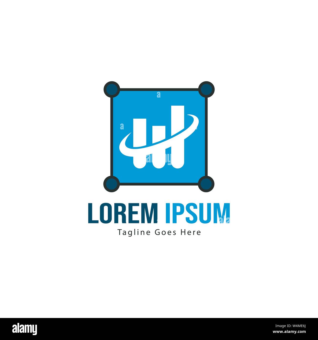 Chart logo template design. Chart logo with modern frame isolated on ...