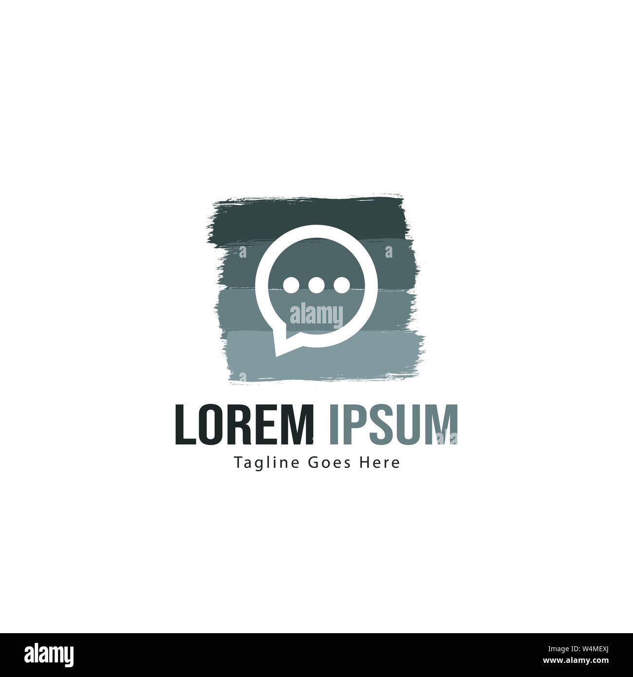 Chat logo template design. Chat logo with modern frame isolated on ...