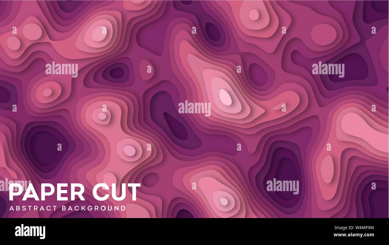 Abstract background with paper cut out layers. Vector illustration ...