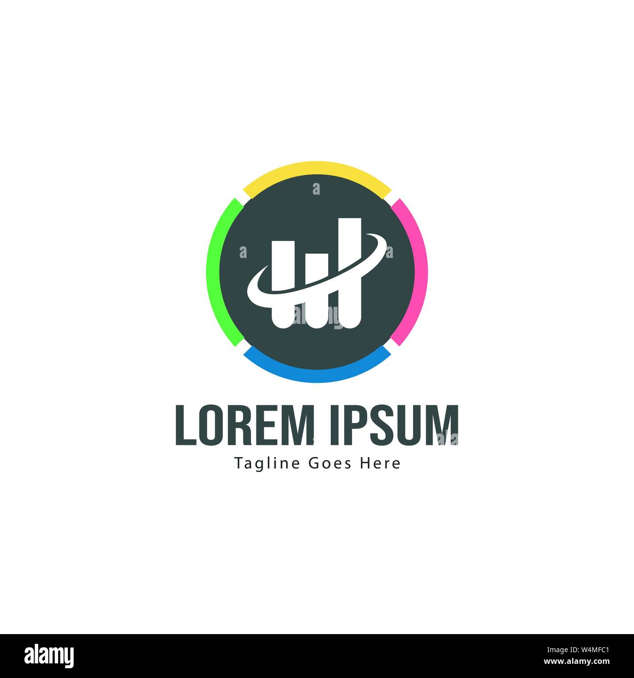 Chart logo template design. Chart logo with modern frame isolated on ...