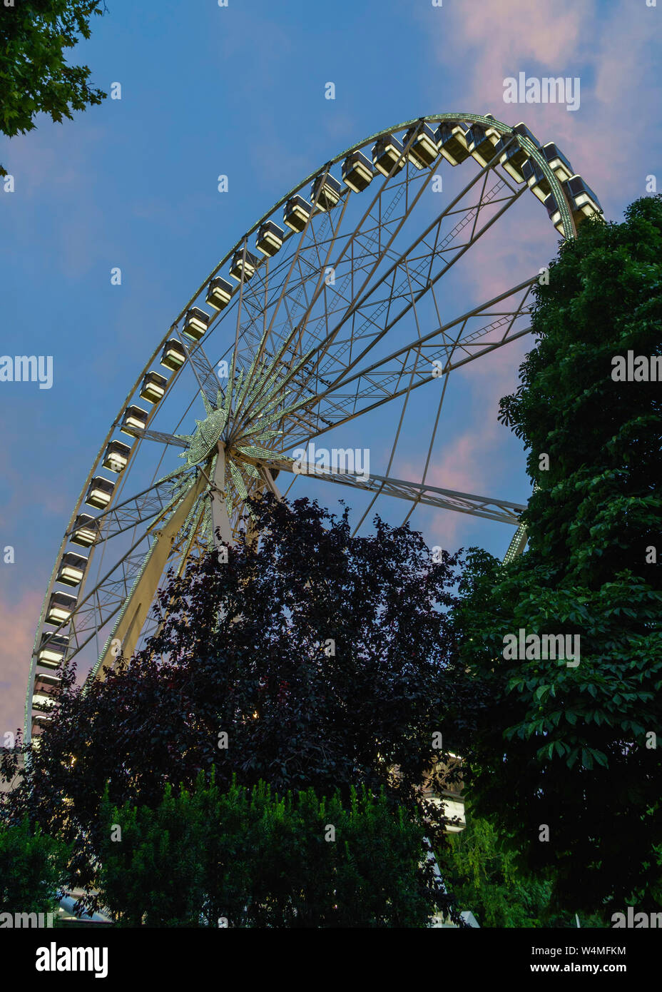 Budapest, Hungary - July 06, 2019: The new Ferris wheel, Budapest Eye ...