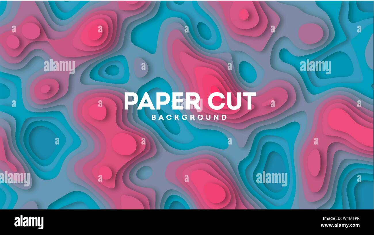 Abstract background with paper cut out layers. Vector illustration ...