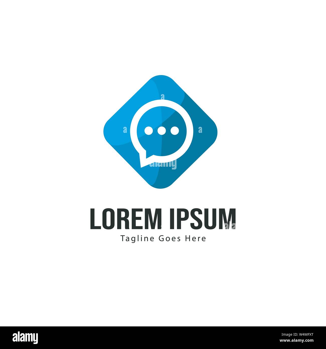 Chat logo template design. Chat logo with modern frame isolated on ...