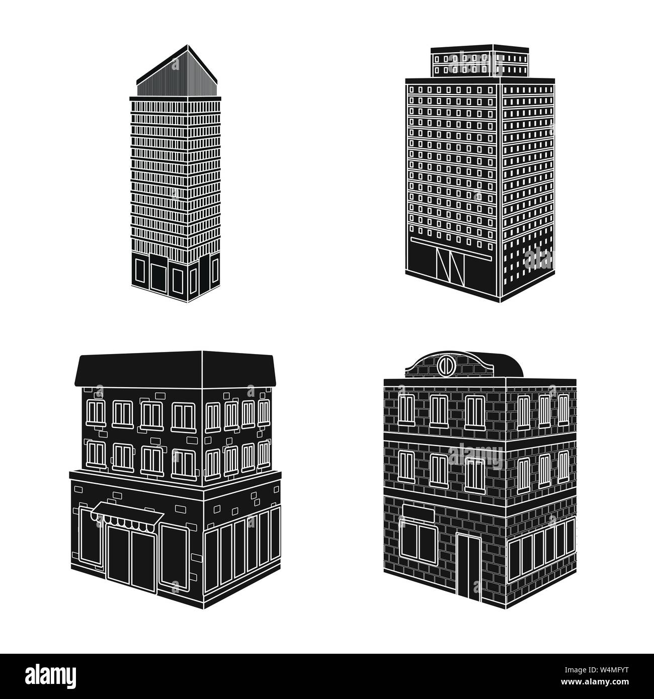 Vector design of architecture and estate sign. Collection of ...