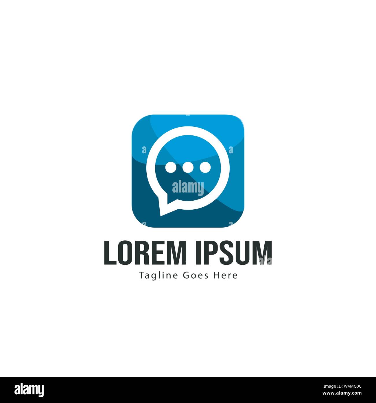 Chat logo template design. Chat logo with modern frame isolated on ...