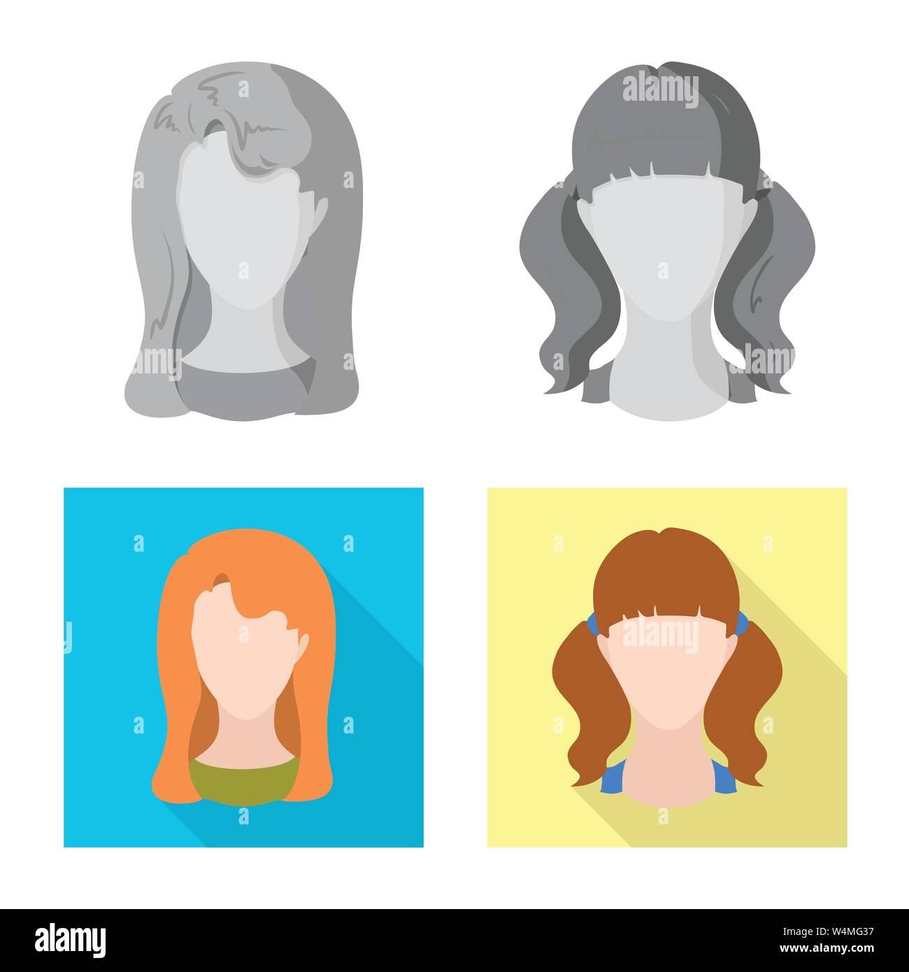 Vector illustration of professional and photo sign. Set of professional ...