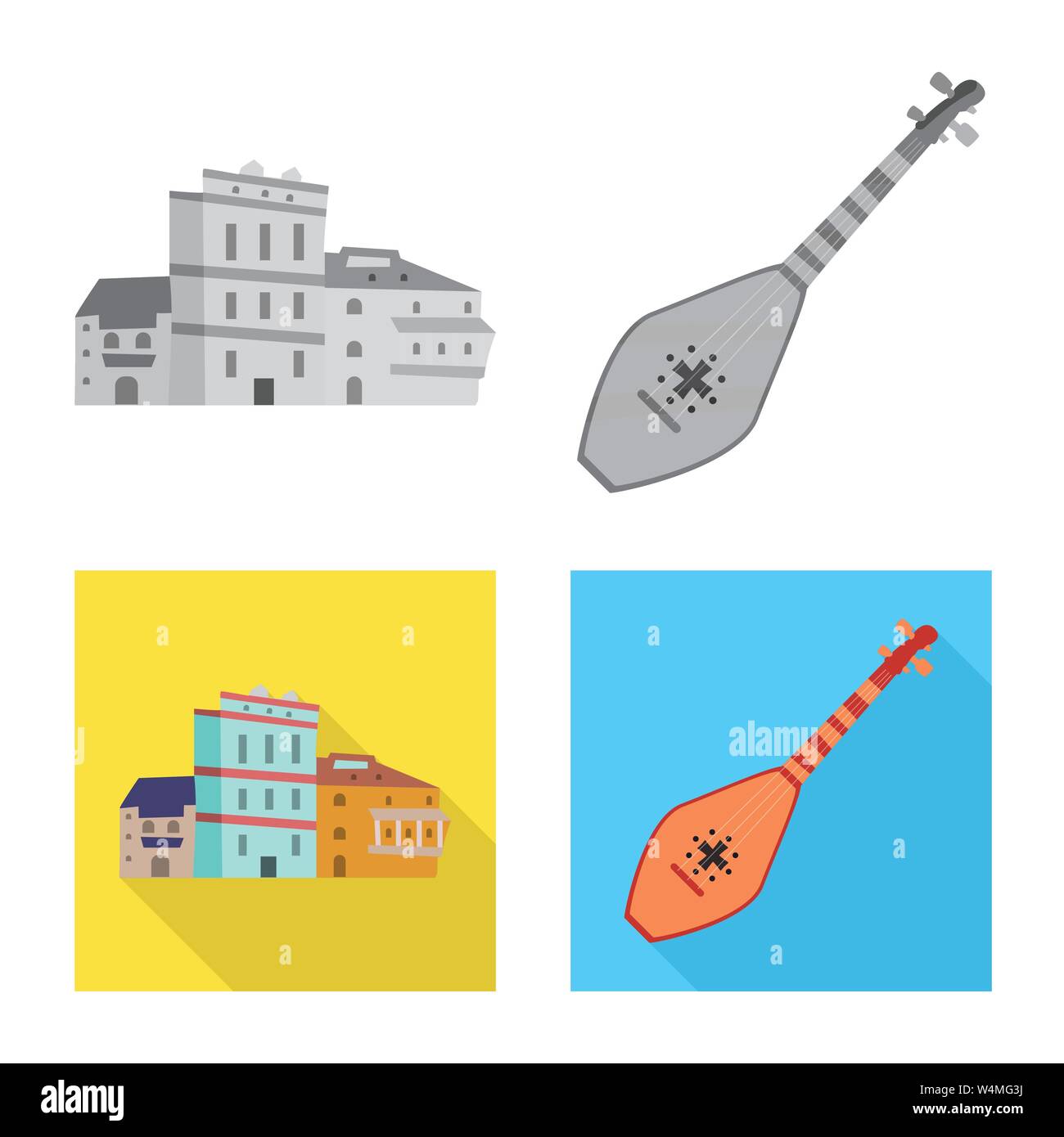 Vector design of culture and sightseeing sign. Collection of culture ...