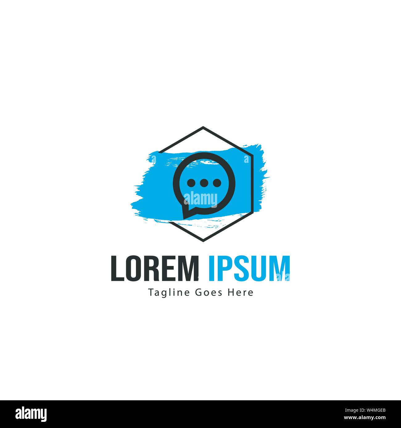 Chat logo template design. Chat logo with modern frame isolated on ...