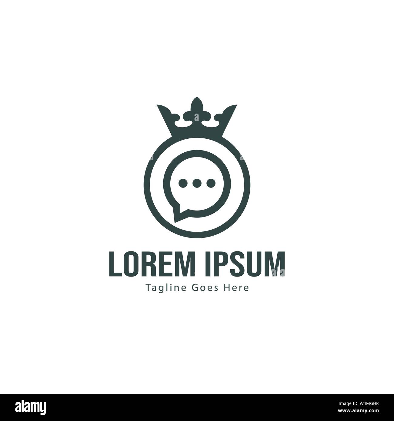 Chat logo template design. Chat logo with modern frame isolated on ...