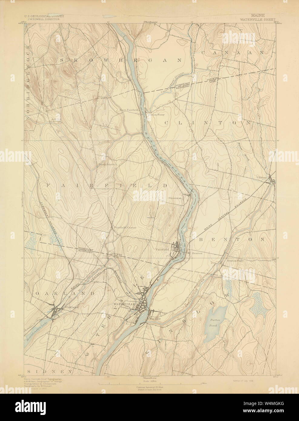 Map of waterville hi-res stock photography and images - Alamy