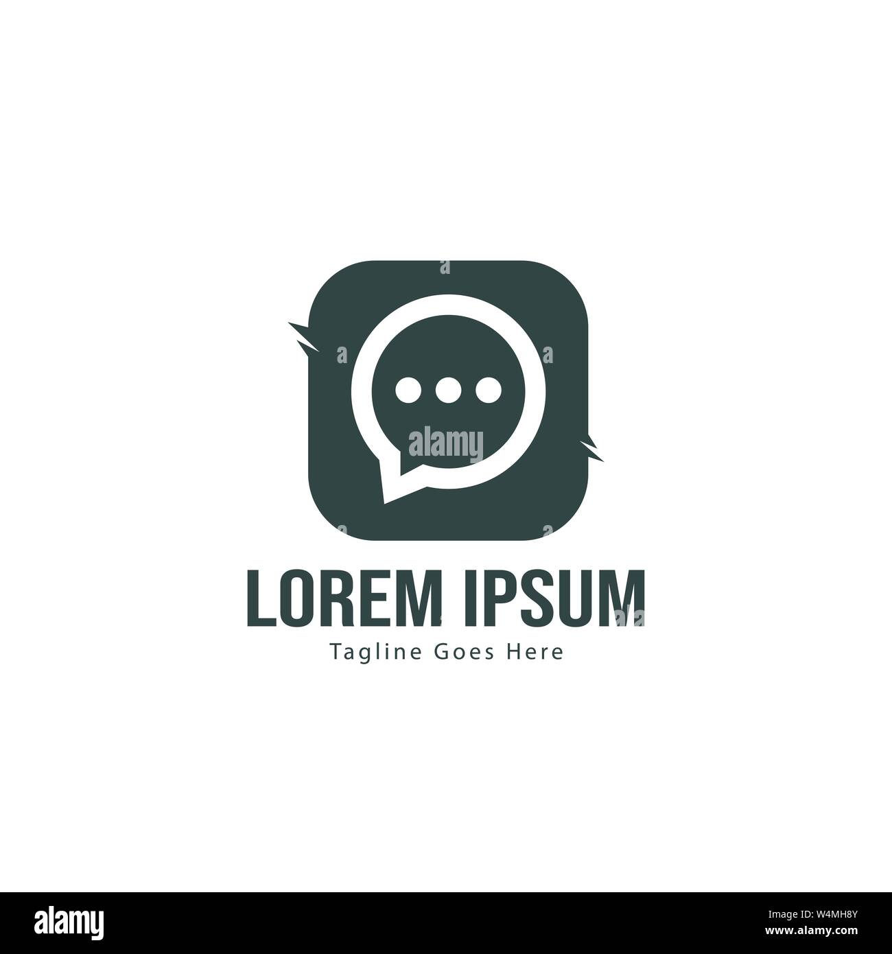 Chat logo template design. Chat logo with modern frame isolated on ...