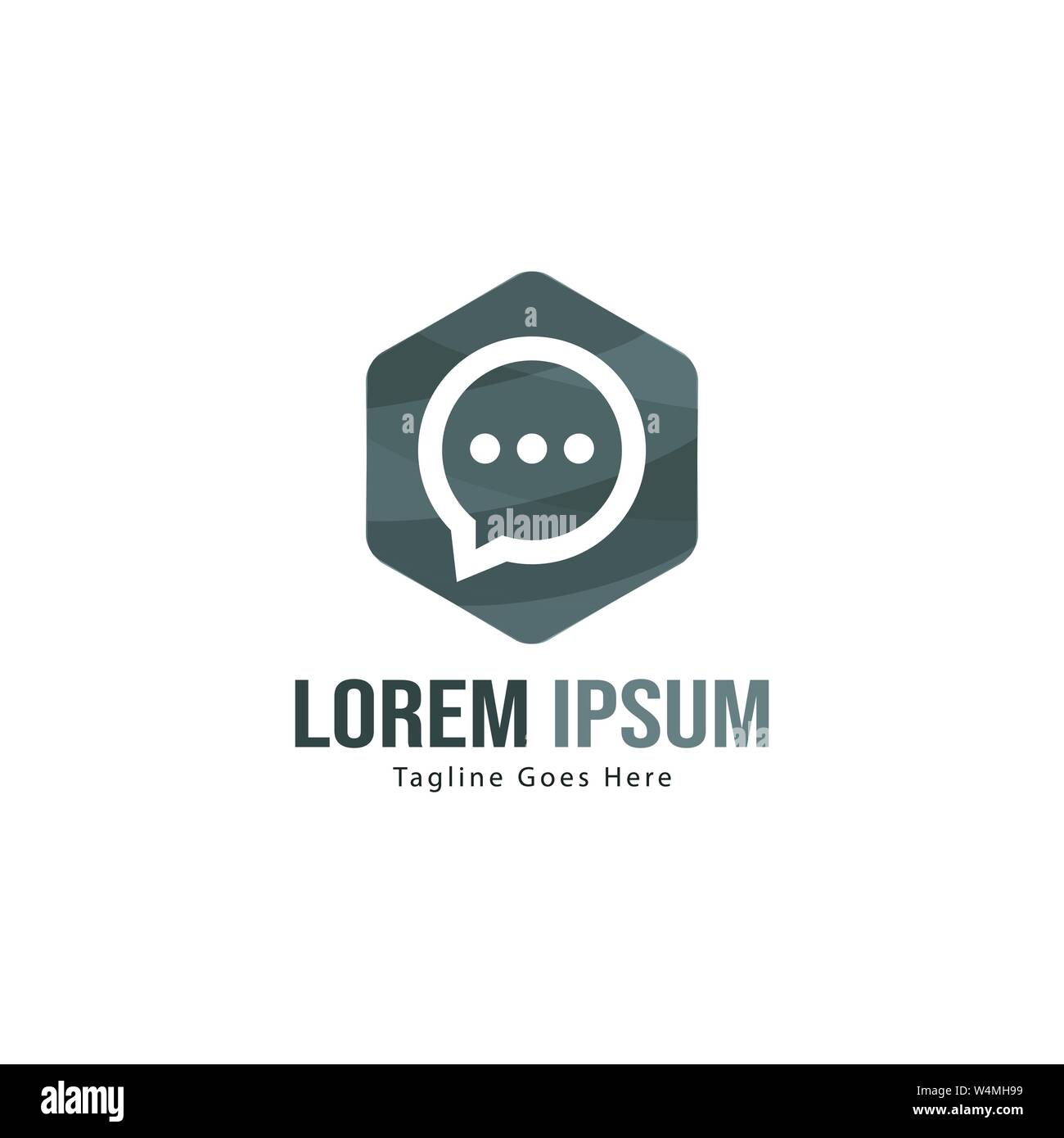 Chat logo template design. Chat logo with modern frame isolated on ...