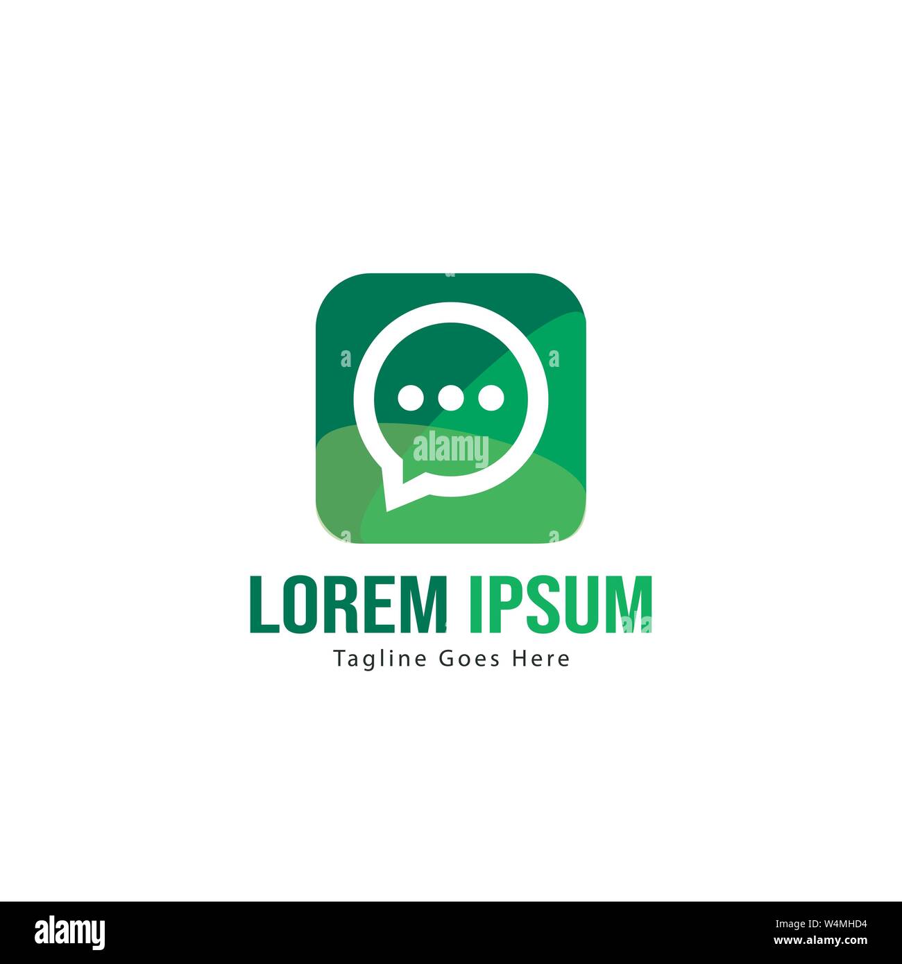 Chat logo template design. Chat logo with modern frame isolated on ...