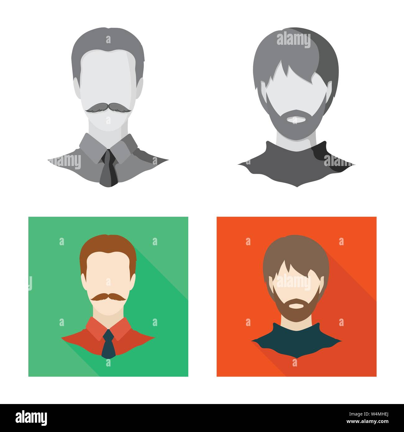 Vector illustration of professional and photo sign. Set of professional ...