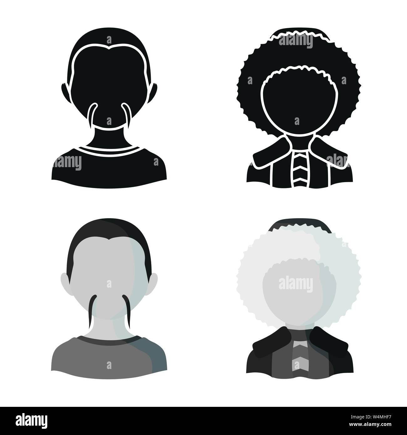 Vector design of imitator and resident icon. Collection of imitator and ...