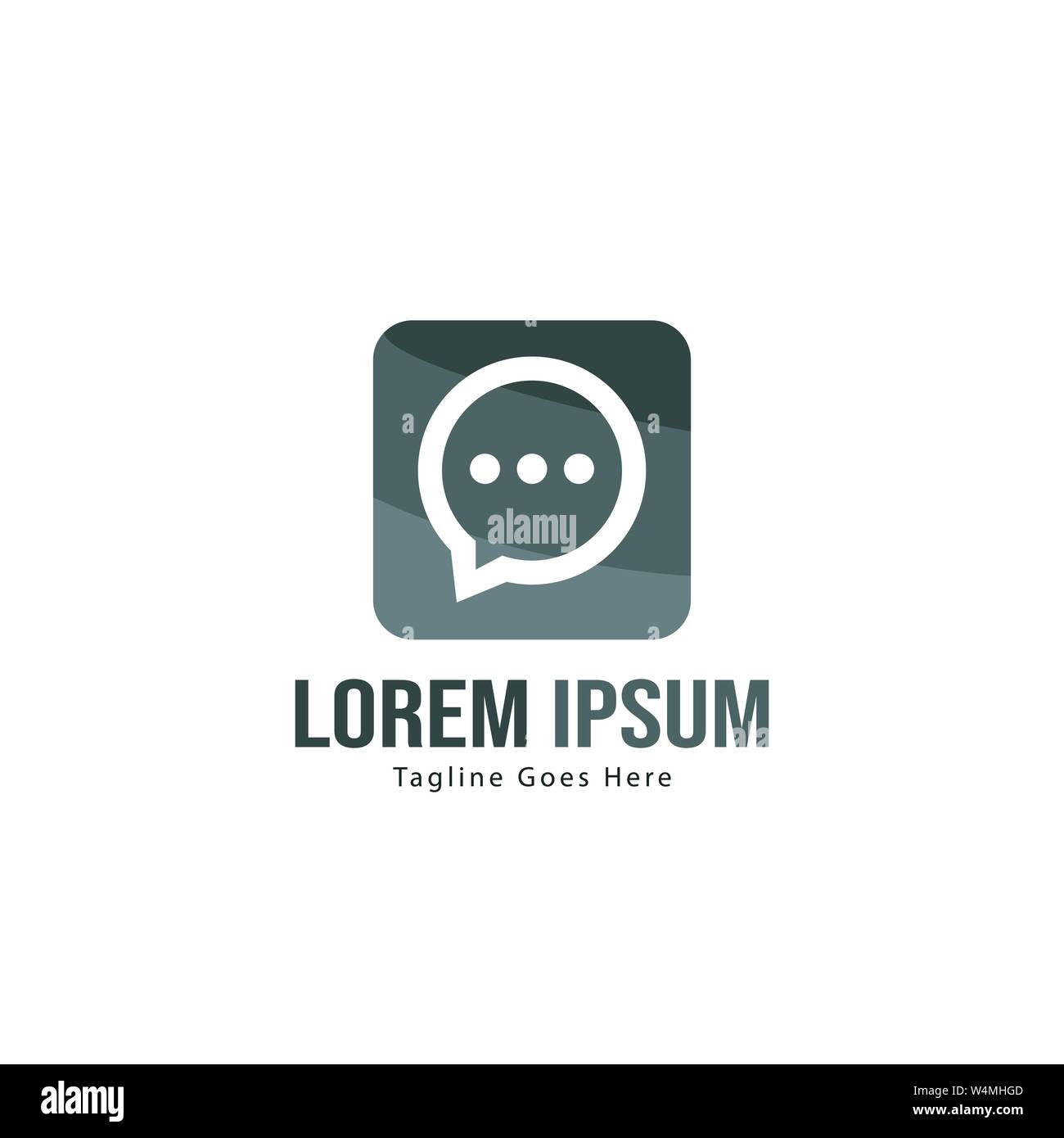 Chat logo template design. Chat logo with modern frame isolated on ...