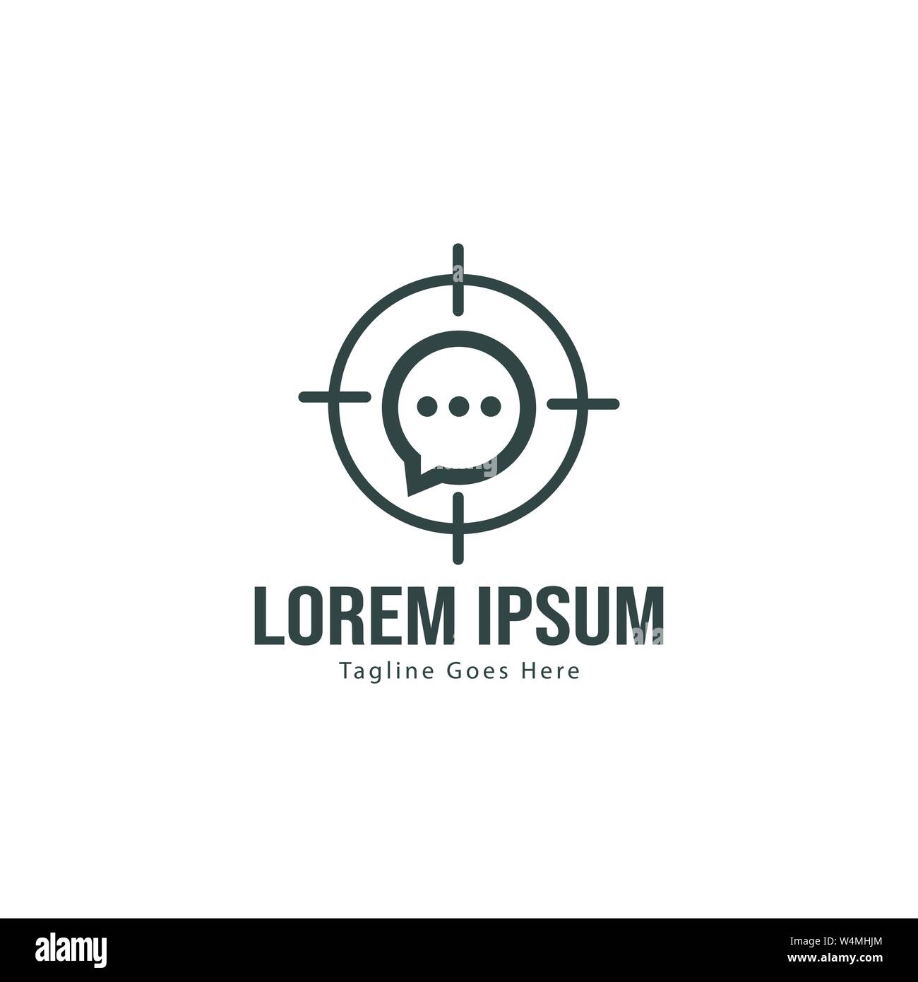 Chat logo template design. Chat logo with modern frame isolated on ...
