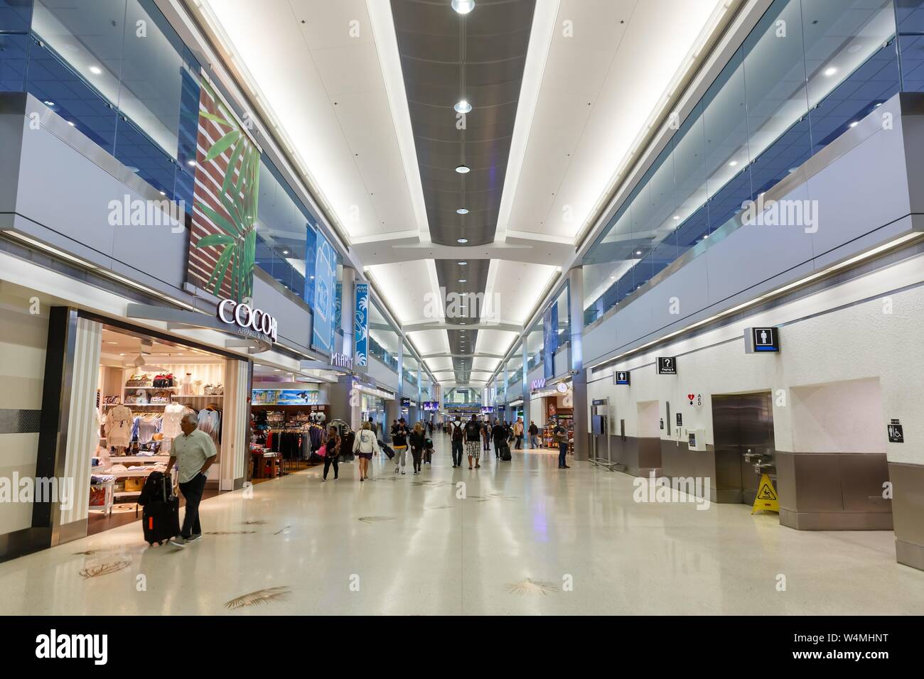 Miami, Florida – April 7, 2019: Terminal of Miami airport (MIA) in the ...