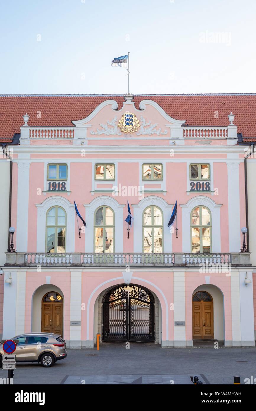 Estonia: Toompea Castle: the seat of the Estonian Parliament in Tallinn ...