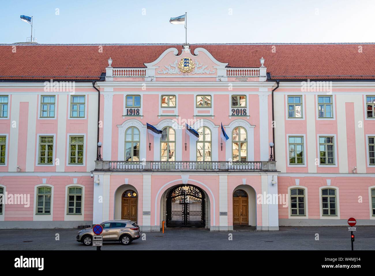 Estonia: Toompea Castle: the seat of the Estonian Parliament in Tallinn ...