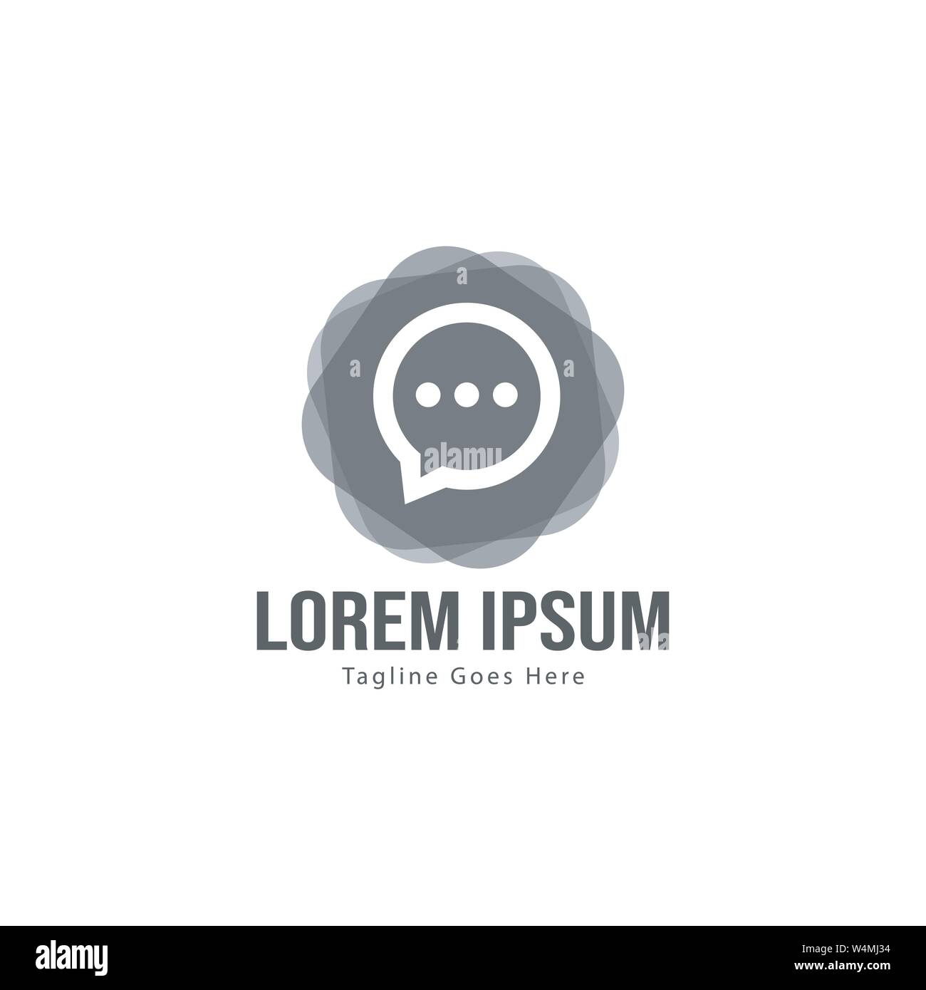 Chat logo template design. Chat logo with modern frame isolated on ...