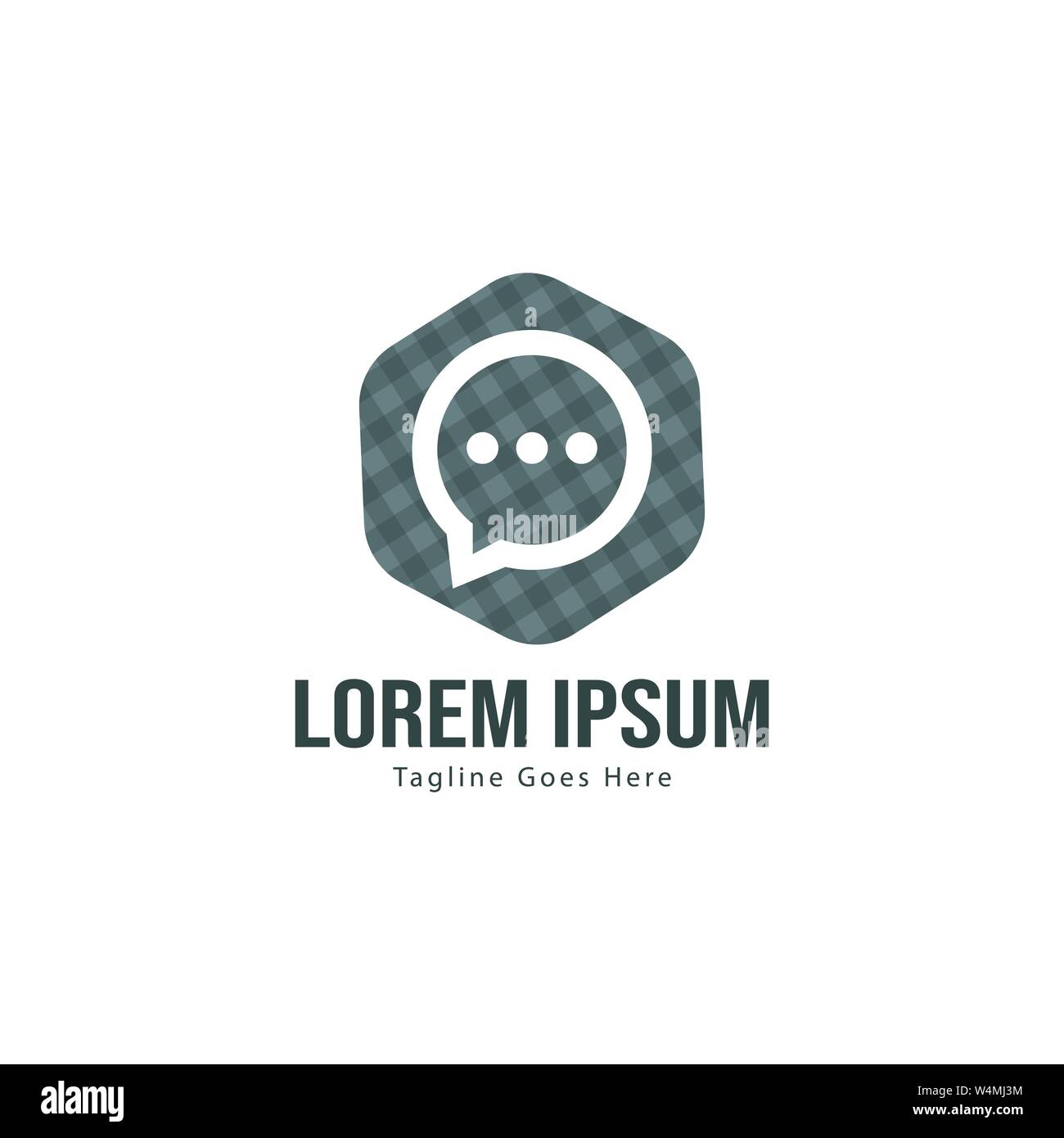 Chat logo template design. Chat logo with modern frame isolated on ...