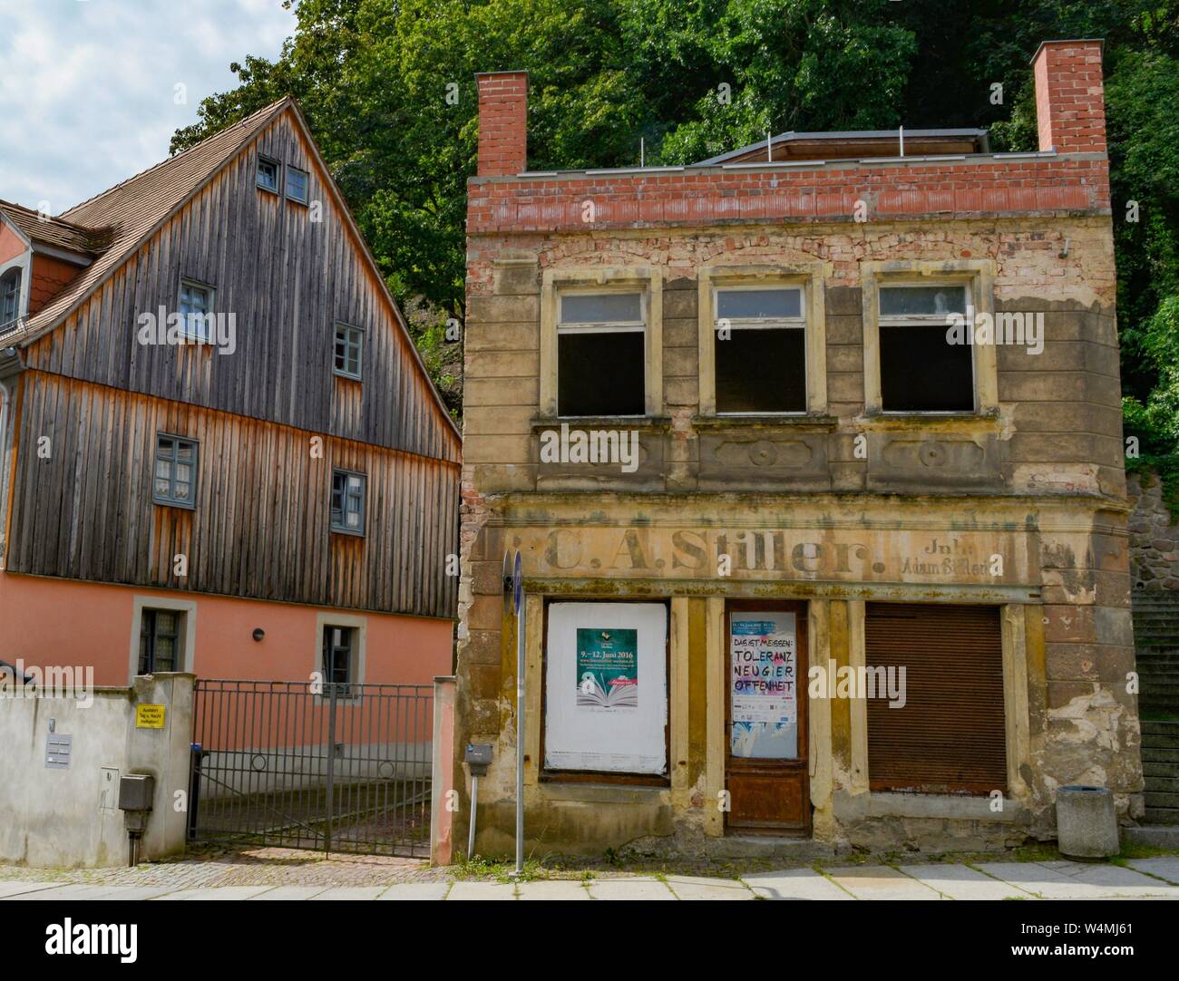 rotted house in Meissen , Aug. 19, 2016. | usage worldwide Stock Photo ...