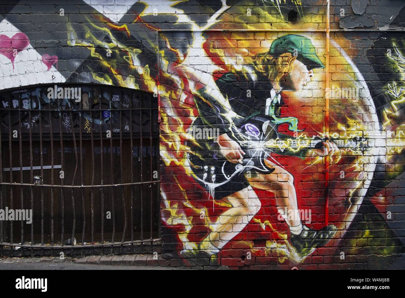 In the alleys around ACDC Lane in downtown Melbourne, numerous street ...