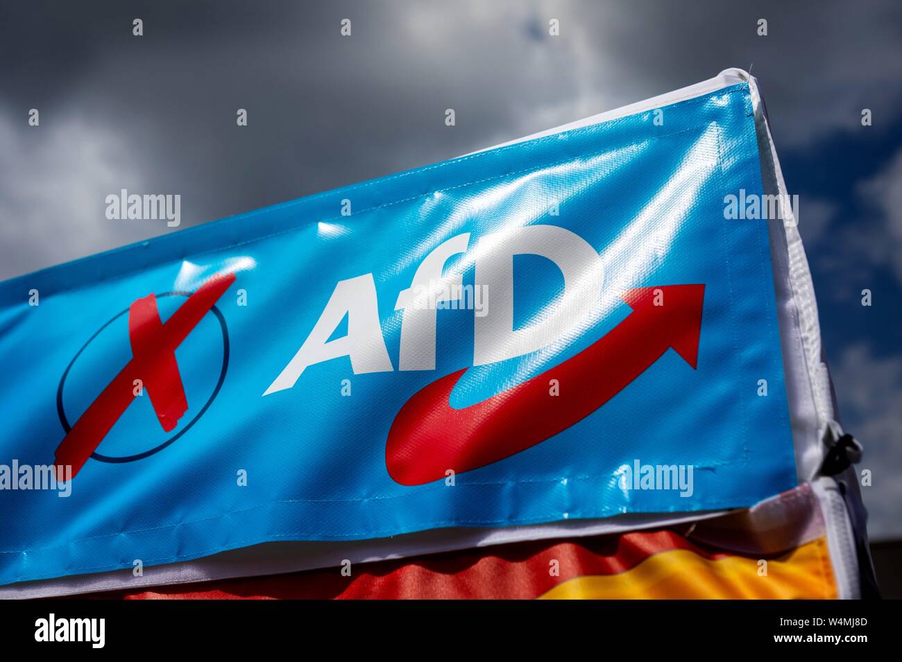 Pre-election party of the AFD (Alternative fuer Deutschland) in Cottbus ...