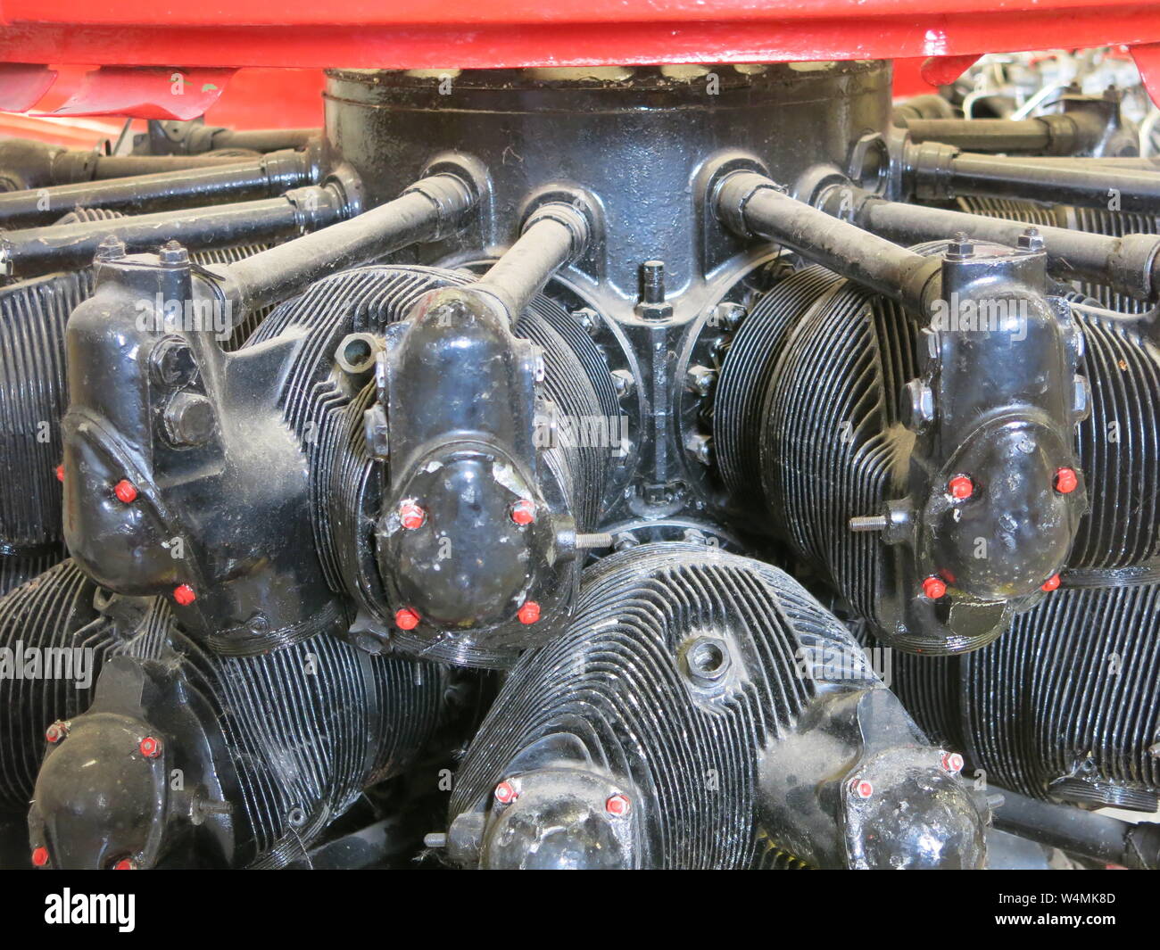 Close-up of the internal workings of an Alvis Leonides Major radial ...