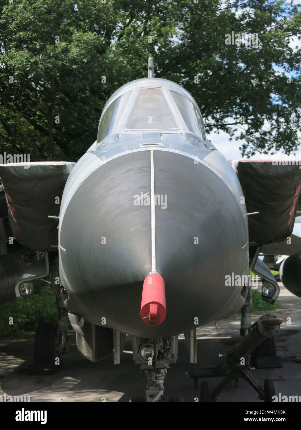 Close-up view of a Panavia Tornado fighter jet, on display after ...