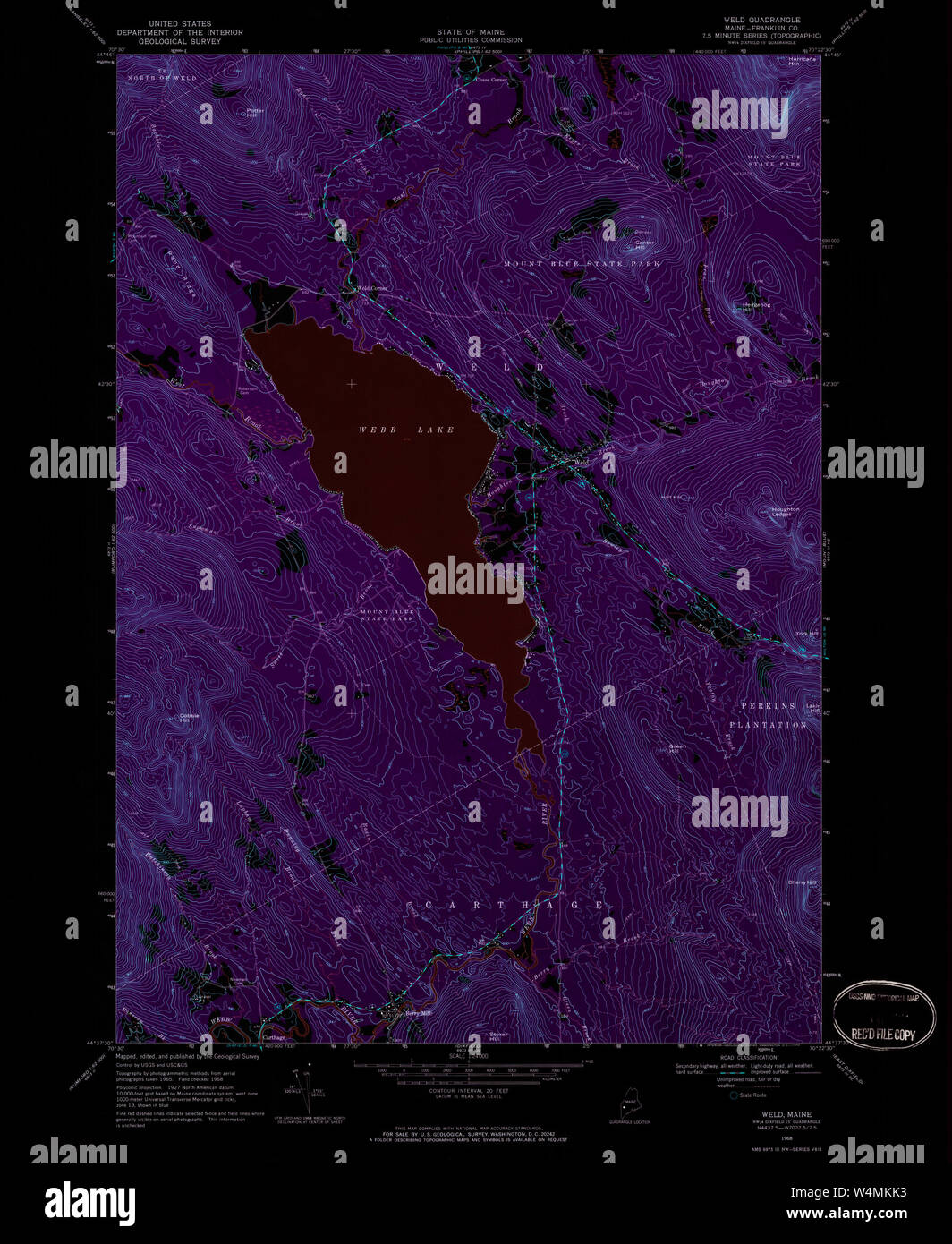 Maine USGS Historical Map Weld 461017 1968 24000 Inversion Restoration ...