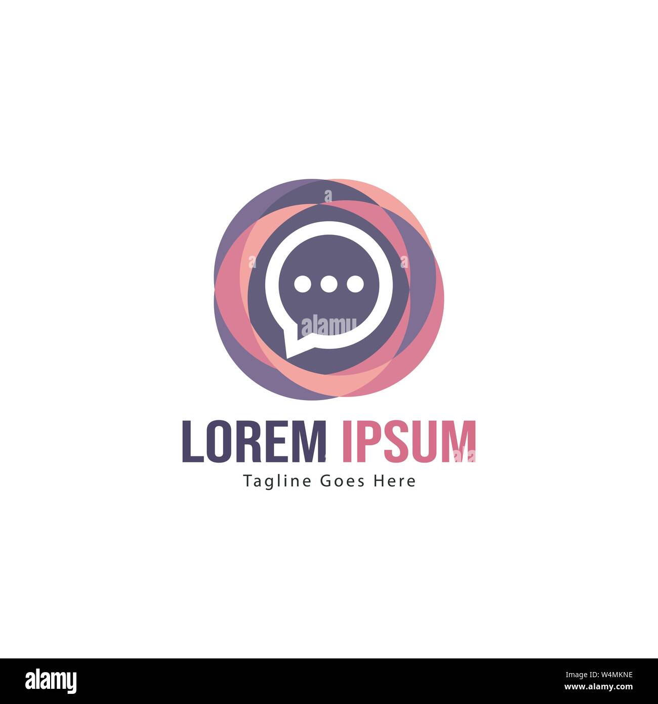 Chat logo template design. Chat logo with modern frame isolated on ...