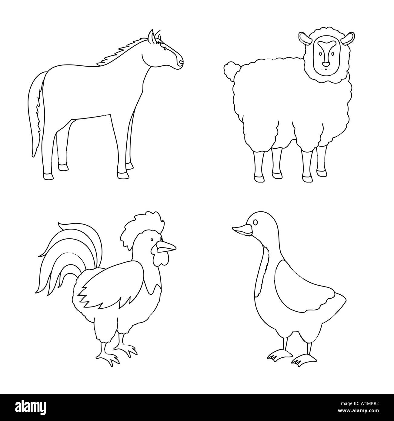 Vector illustration of homemade and countryside symbol. Collection of ...