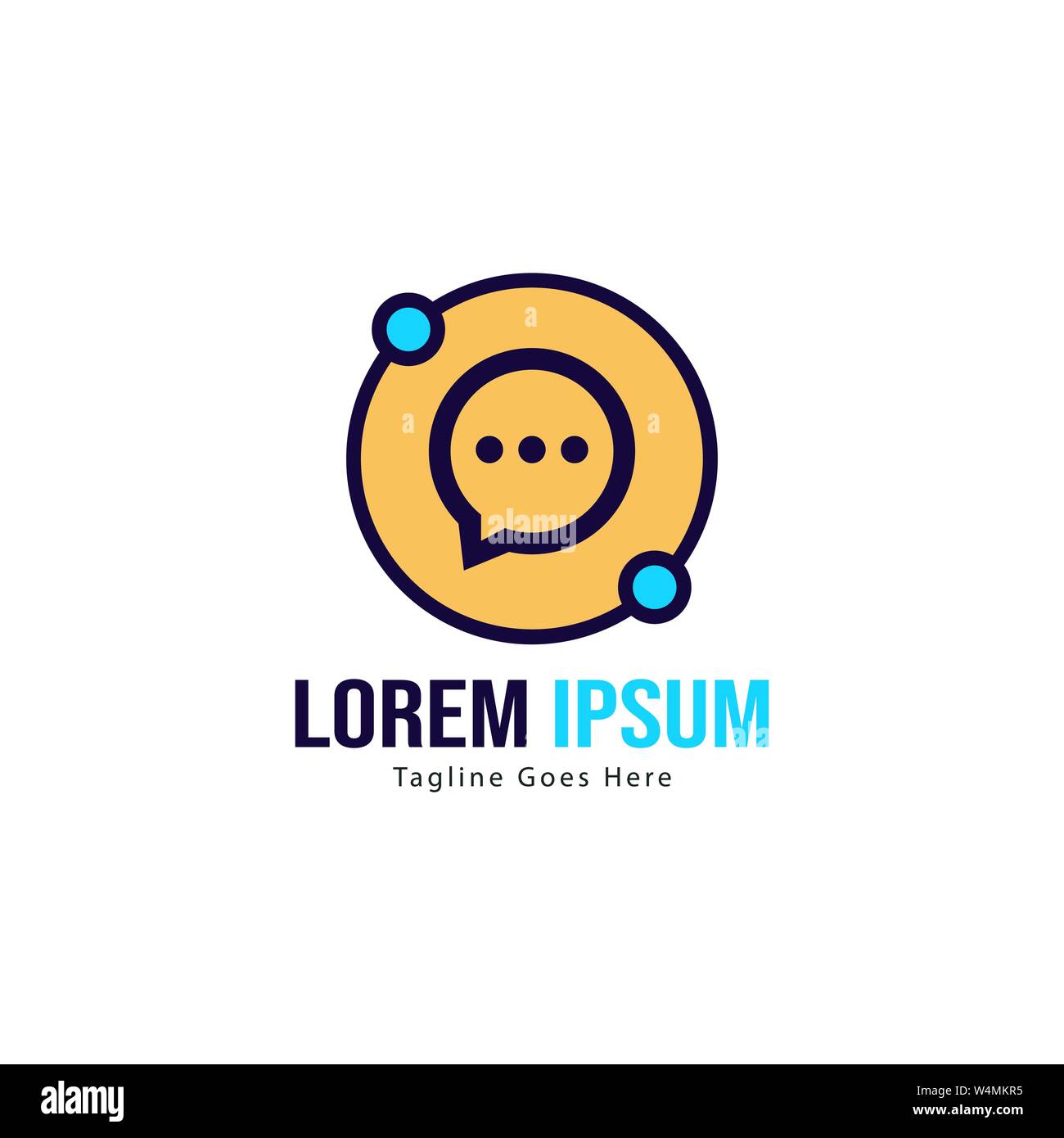 Chat logo template design. Chat logo with modern frame isolated on ...