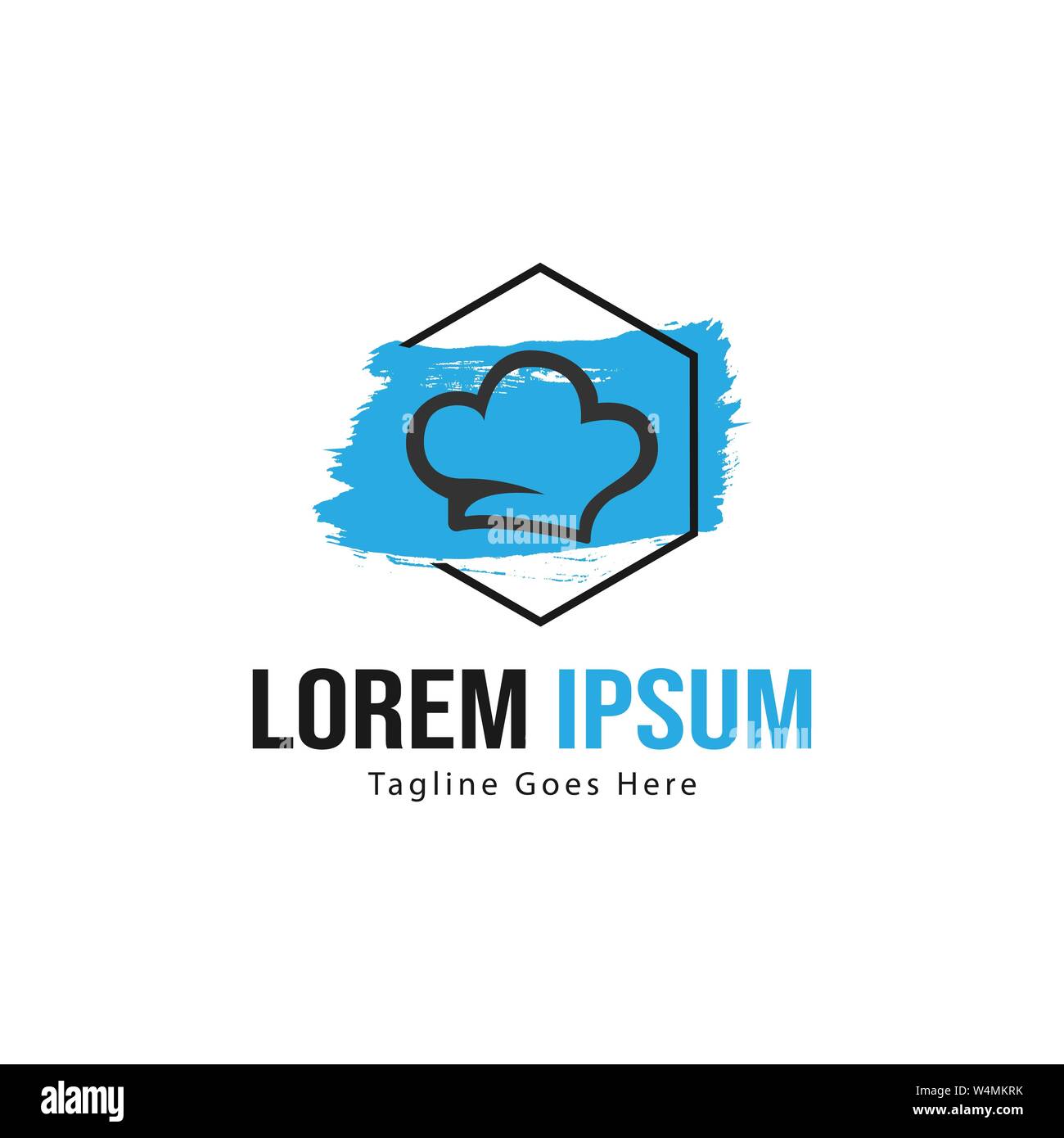 Chef logo template design with frame. minimalist chef logo vector ...