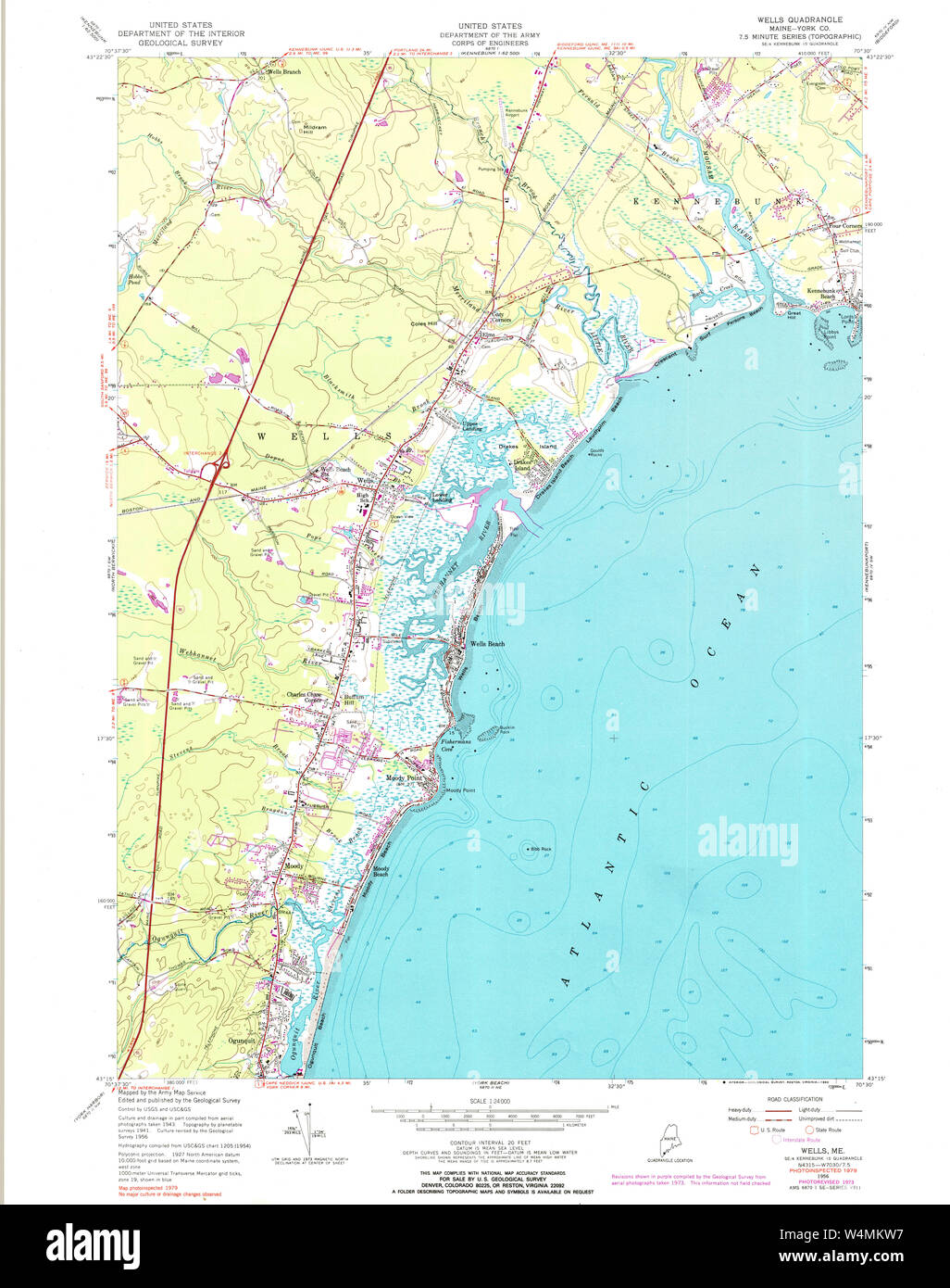 Map of wells maine hi-res stock photography and images - Alamy