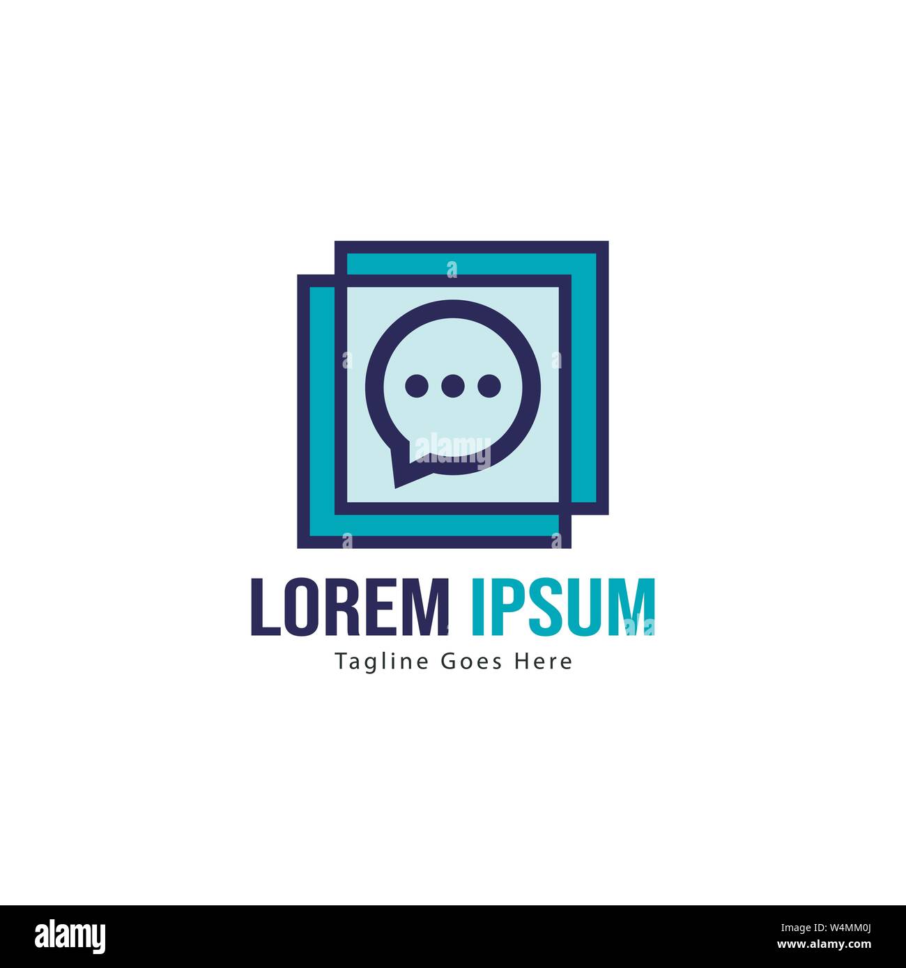 Chat logo template design. Chat logo with modern frame isolated on ...