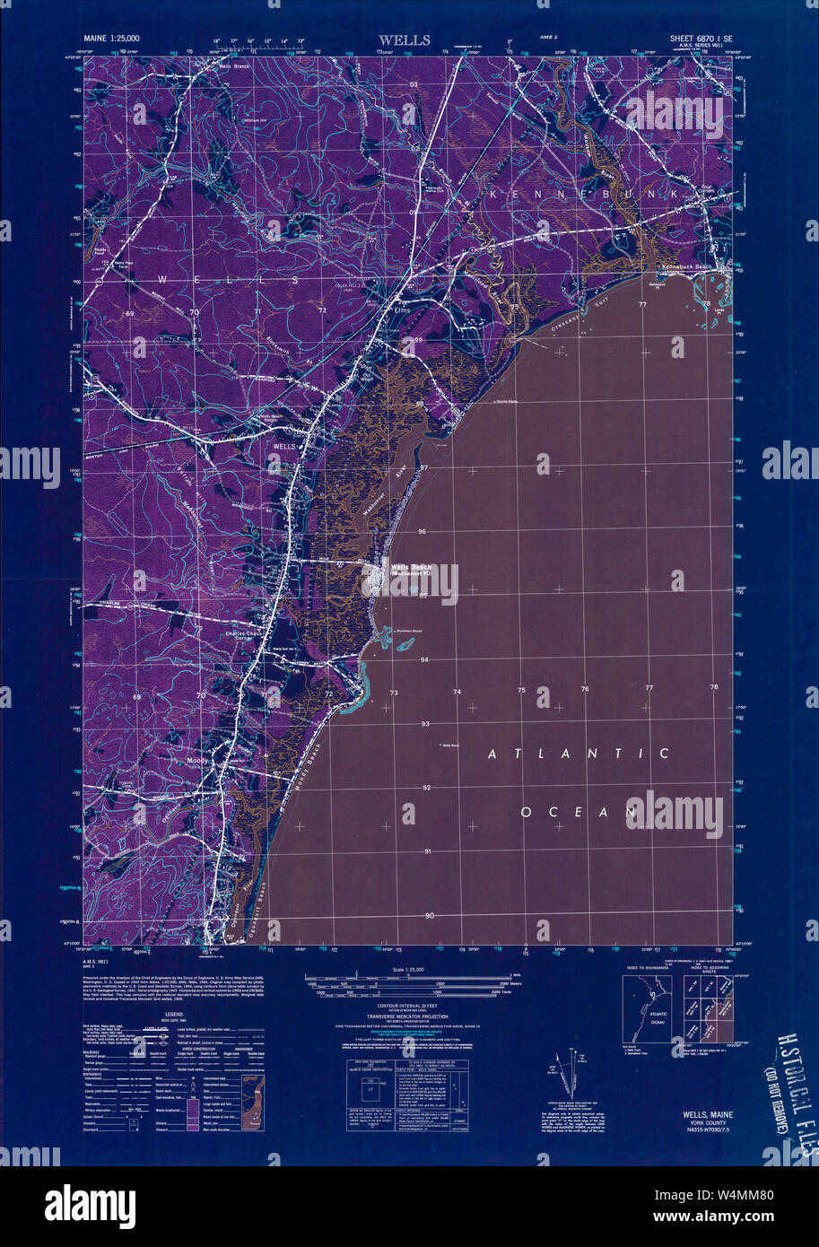 Map of wells maine hi-res stock photography and images - Alamy
