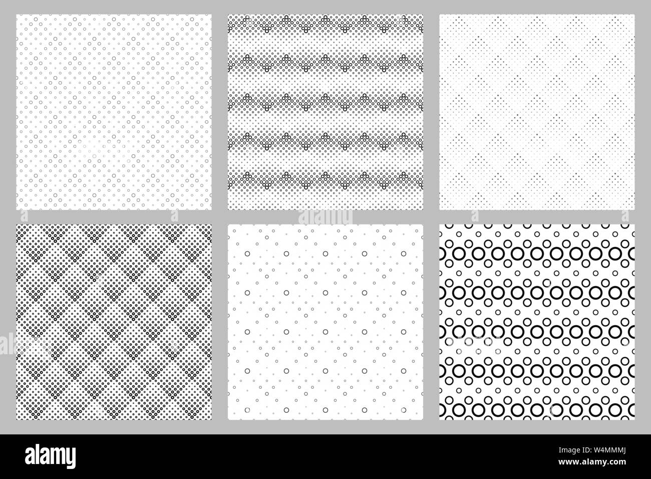 Seamless Geometrical Ring Pattern Background Design Collection Abstract Vector Illustrations