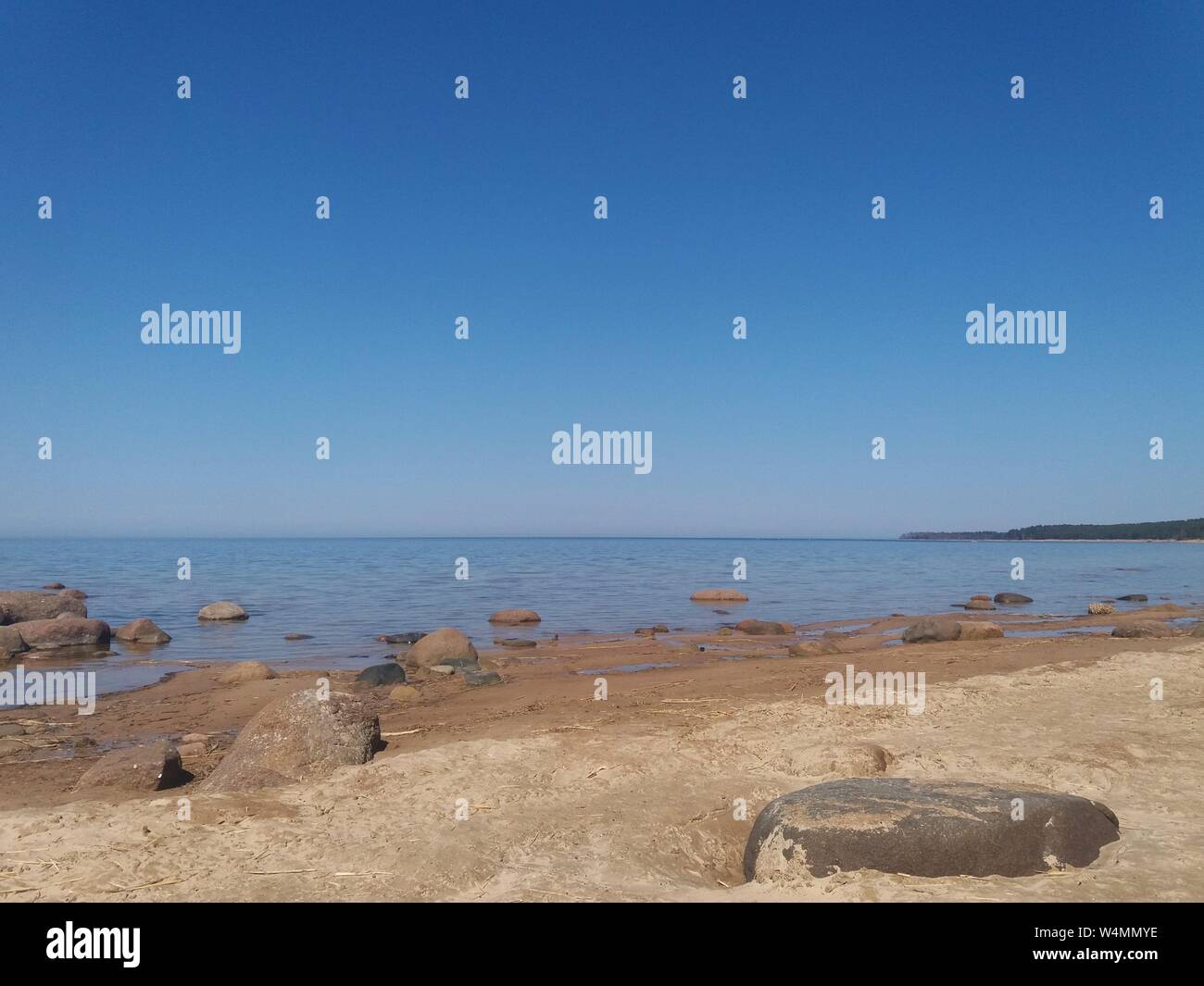 Gulf of Finland, cold northern Baltic Sea, Finland. The beauty of the ...