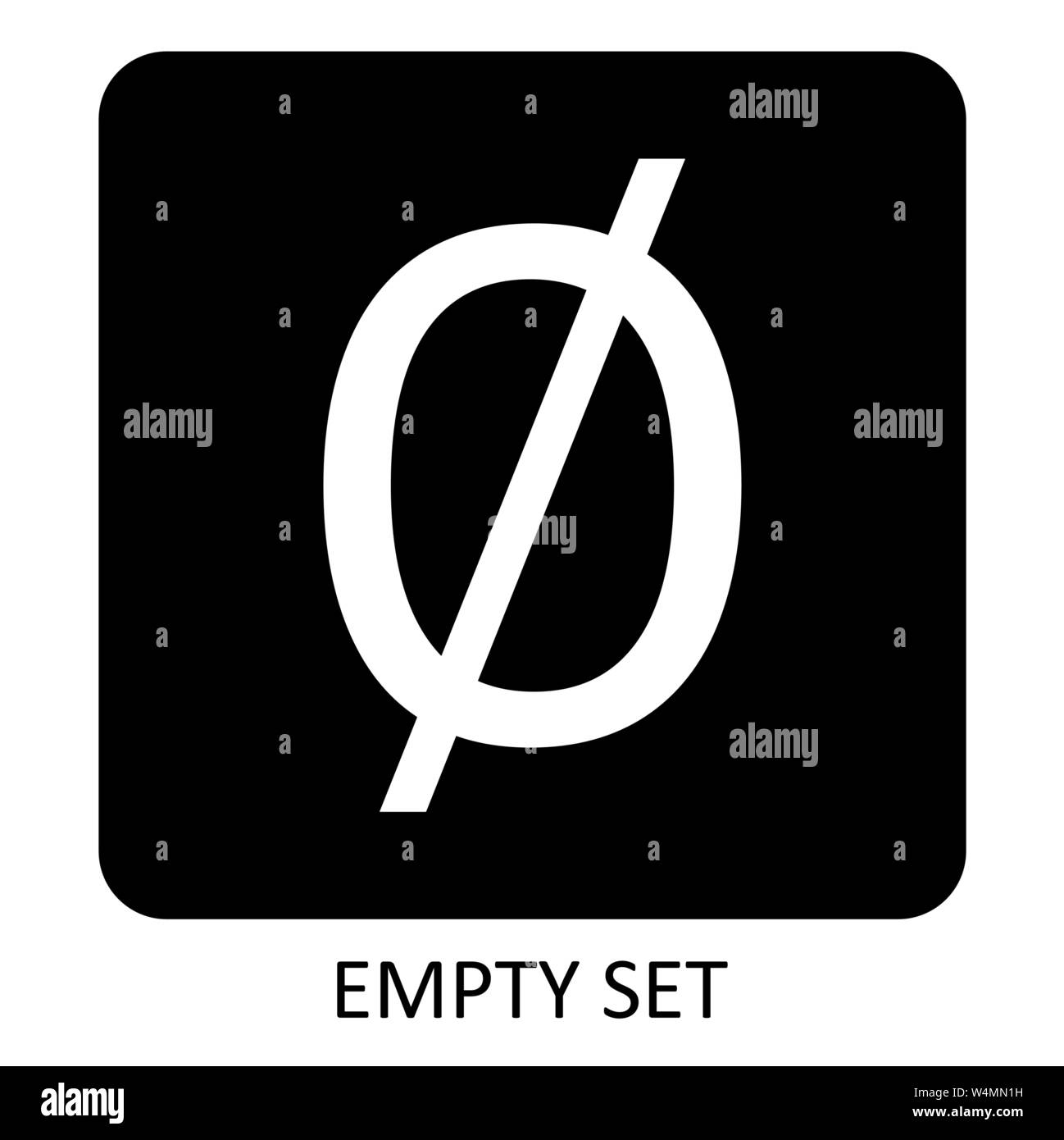 Empty set math icon Stock Vector Image & Art - Alamy
