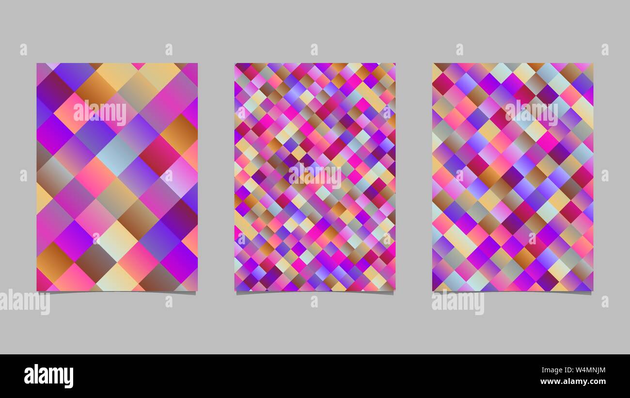 Geometrical gradient modern diagonal square pattern poster background template collection ...