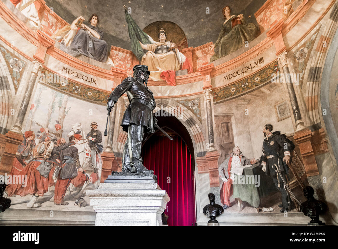 San Martino della Battaglia, Italy. Inside the monumental tower ...