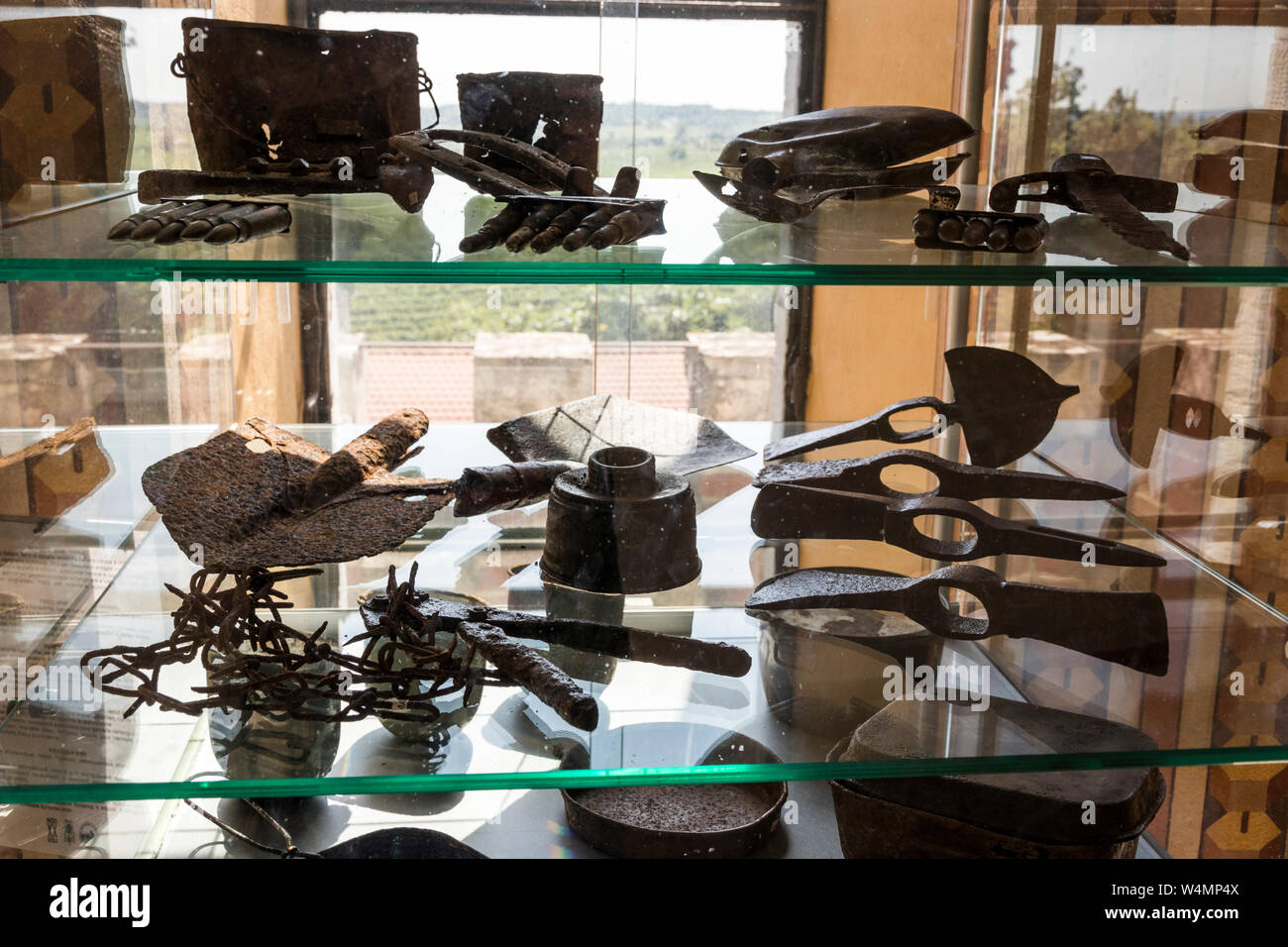 San Martino della Battaglia, Italy. Inside the monumental tower ...